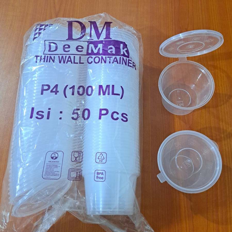 Jual THINWALL SAUCE CUP 100 ML - TEMPAT SAMBEL - CUP SAOS - ISI 50 PCS | Shopee Indonesia