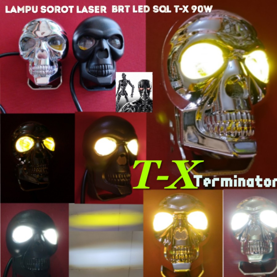 Jual LAMPU TEMBAK LED LASER SQL T-X TERMINATOR 90W BRT D2 WARNA H/L ...