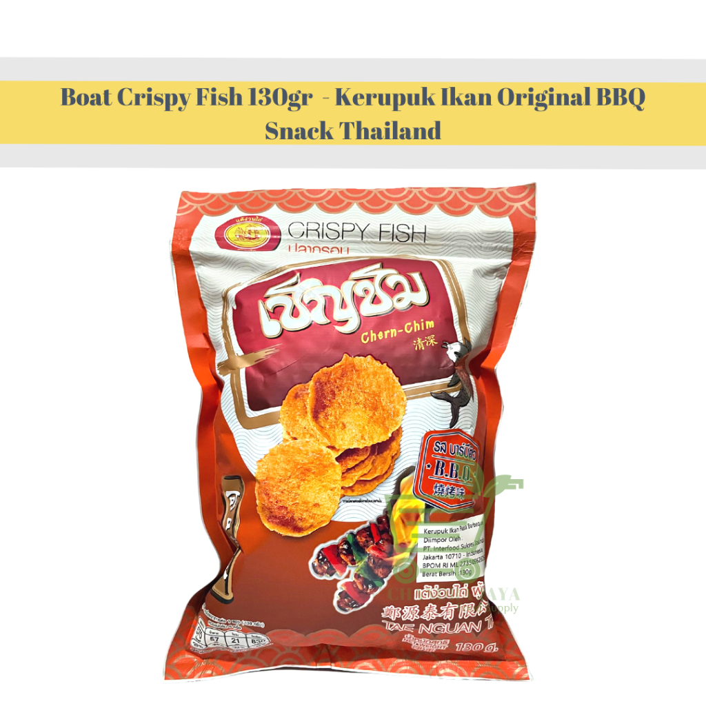 Jual Boat Crispy Fish 130gr - Kerupuk Ikan Original BBQ Snack Thailand ...