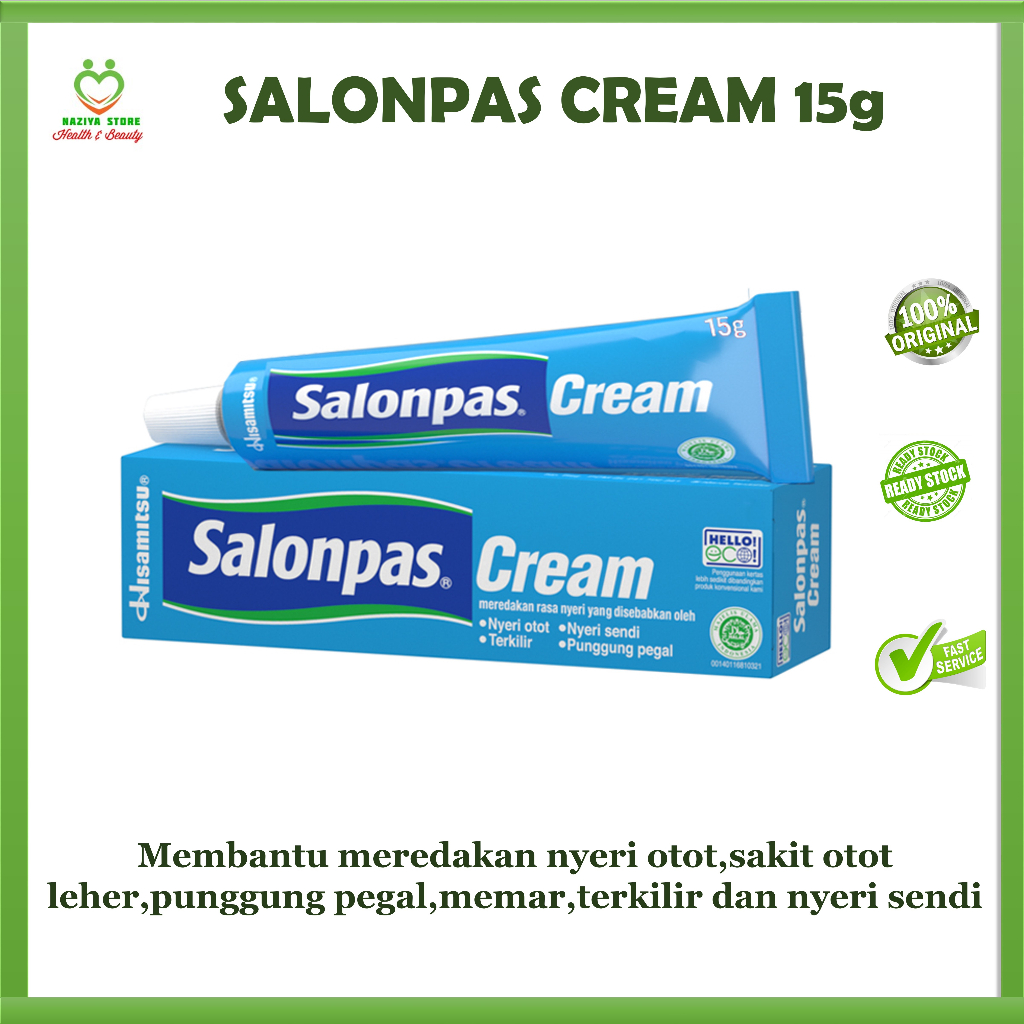 Jual SALONPAS CREAM 15 g untuk mengatasi Pegal linu,Keseleo,Memar ...