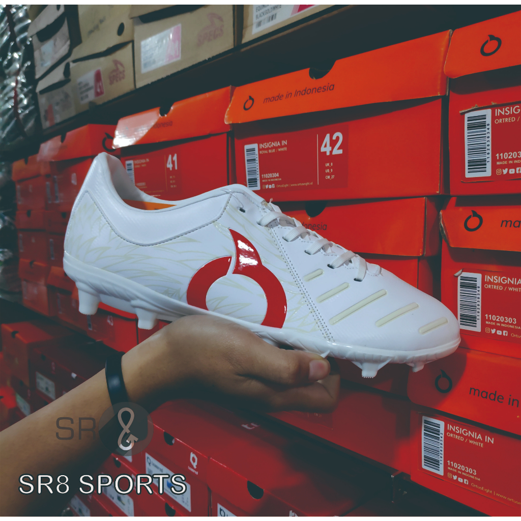 Jual Sepatu Bola Ortus Seed FG White/Ortred | Shopee Indonesia