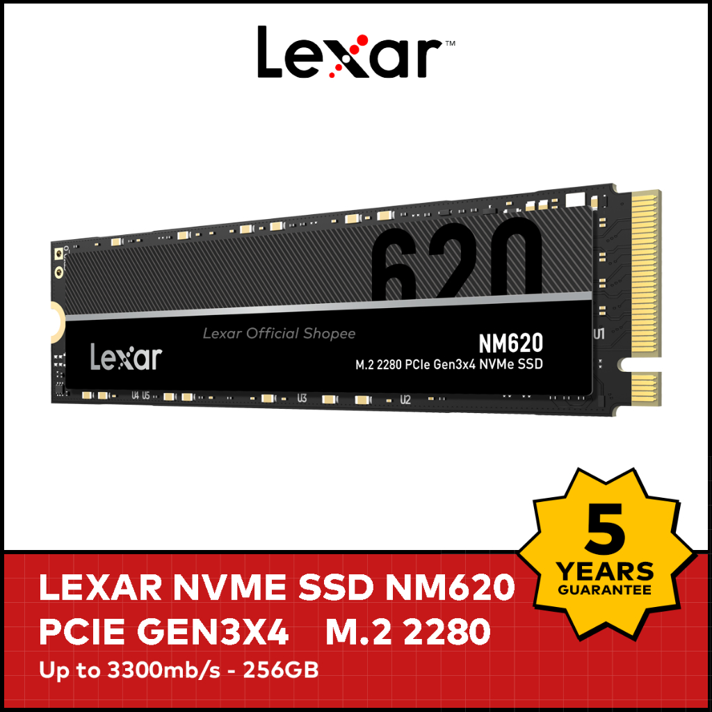 Jual Lexar SSD NM620 M.2 NVMe PCIe 2280 Gen 3x4 - 256GB | Shopee Indonesia