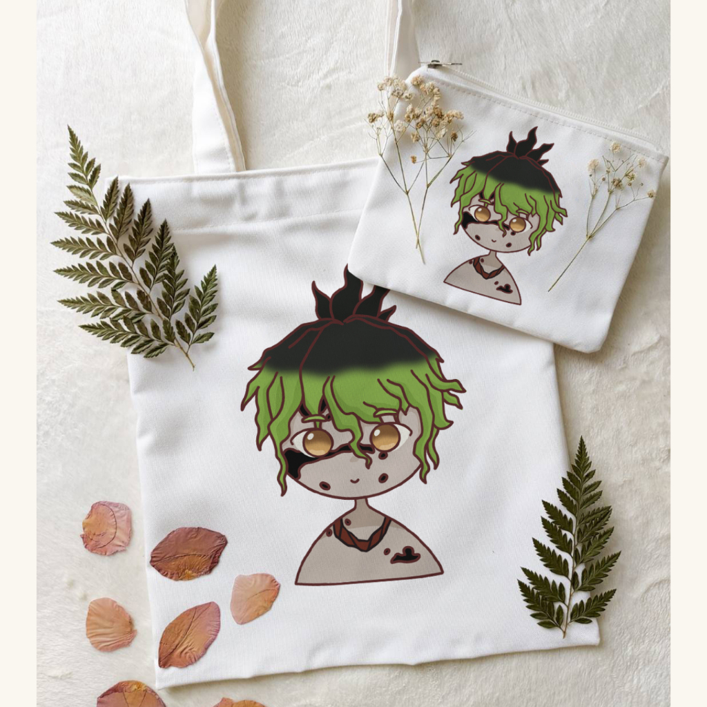 Jual DEMON SLAYER UPPER & LOWER MOON VERSION TOTE BAG + PENCIL CASE ...