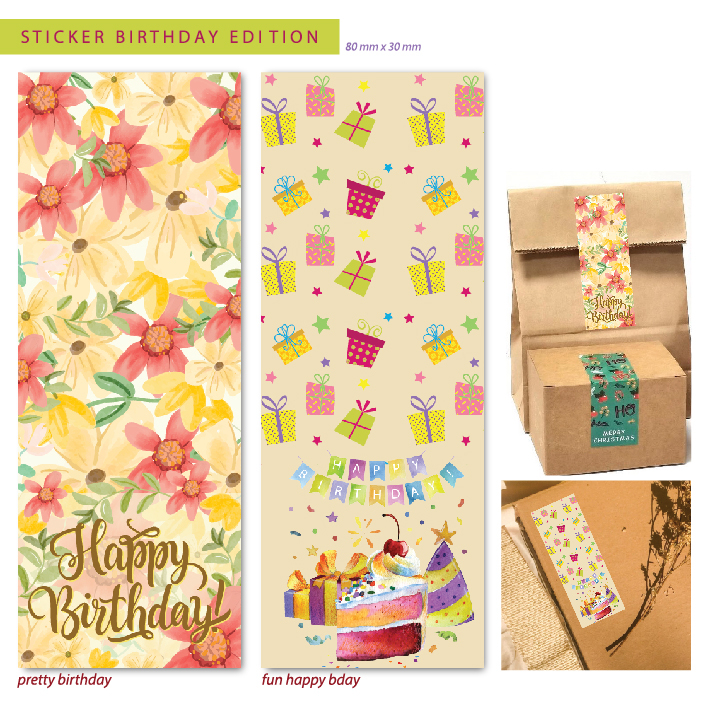 Jual STIKER ULANG TAHUN LABEL PAKET HADIAH HAMPERS KADO BINGKISAN KARTU ...