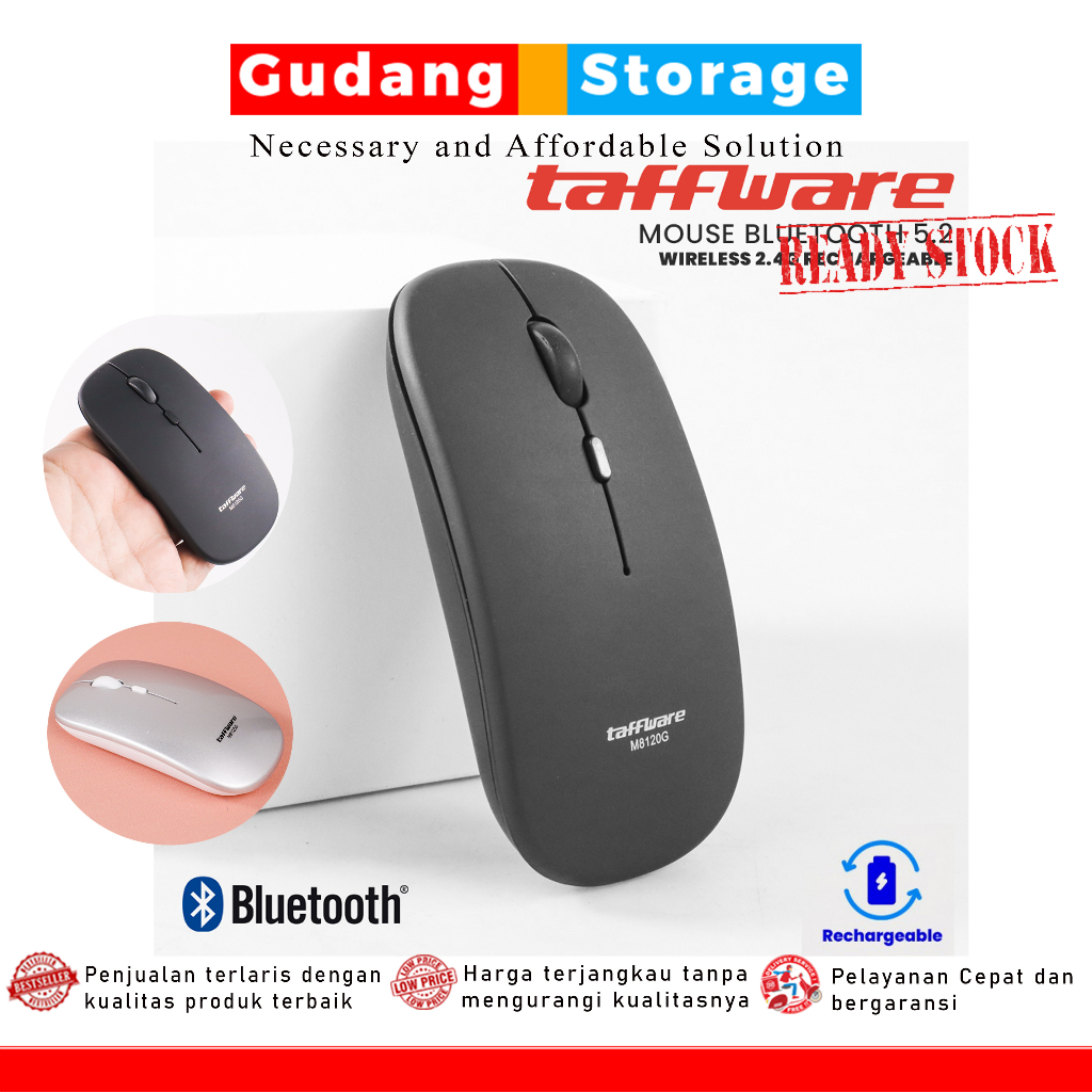 Jual [Gudang Storage Official] MOUSE BLUETOOTH Taffware Mouse Wireless ...