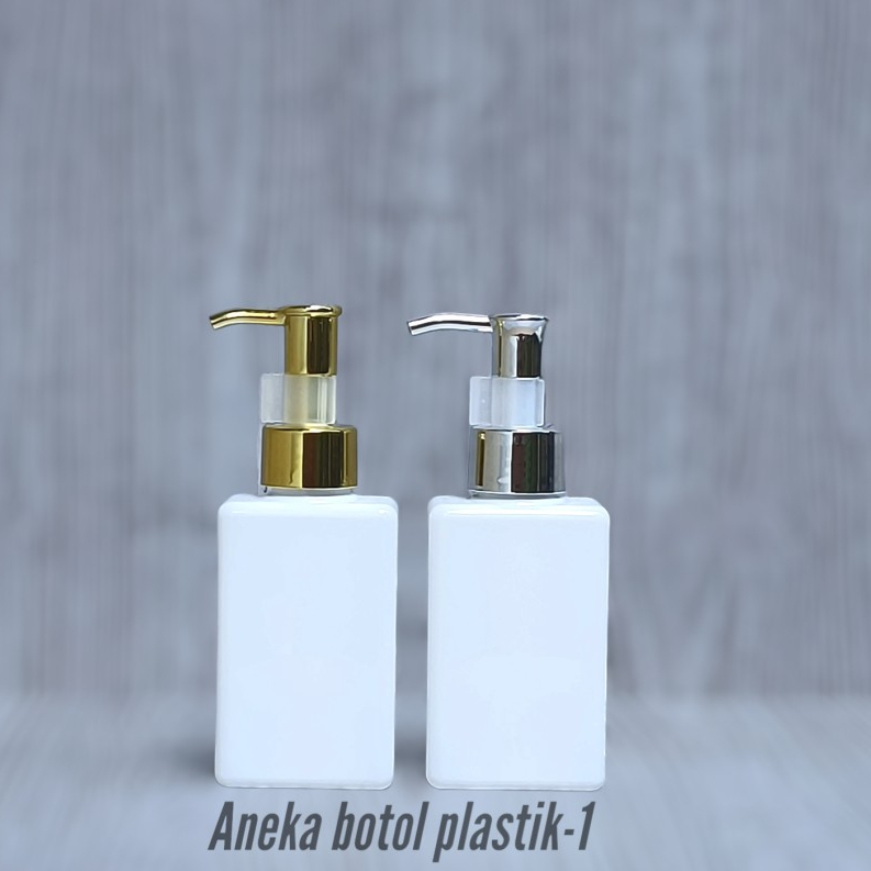 Jual Botol Pump 100ml Kotak Pump Luxury Gold Dan Silver / Botol Pump 100ml Kotak Putih | Shopee ...