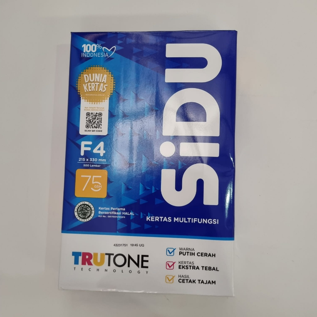 Jual Kertas Hvs Sidu F4 75 Gram Shopee Indonesia