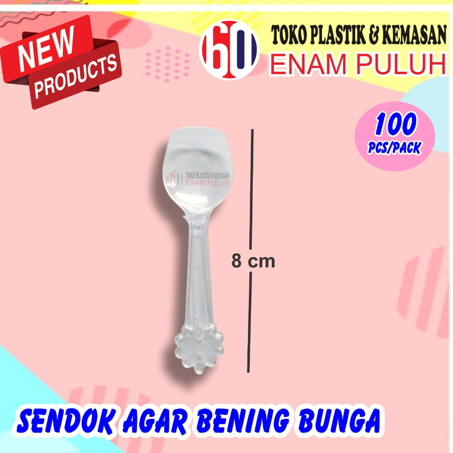 Jual Sendok Agar Bunga 8 cm / Sendok Puding Bunga Bening | Shopee Indonesia
