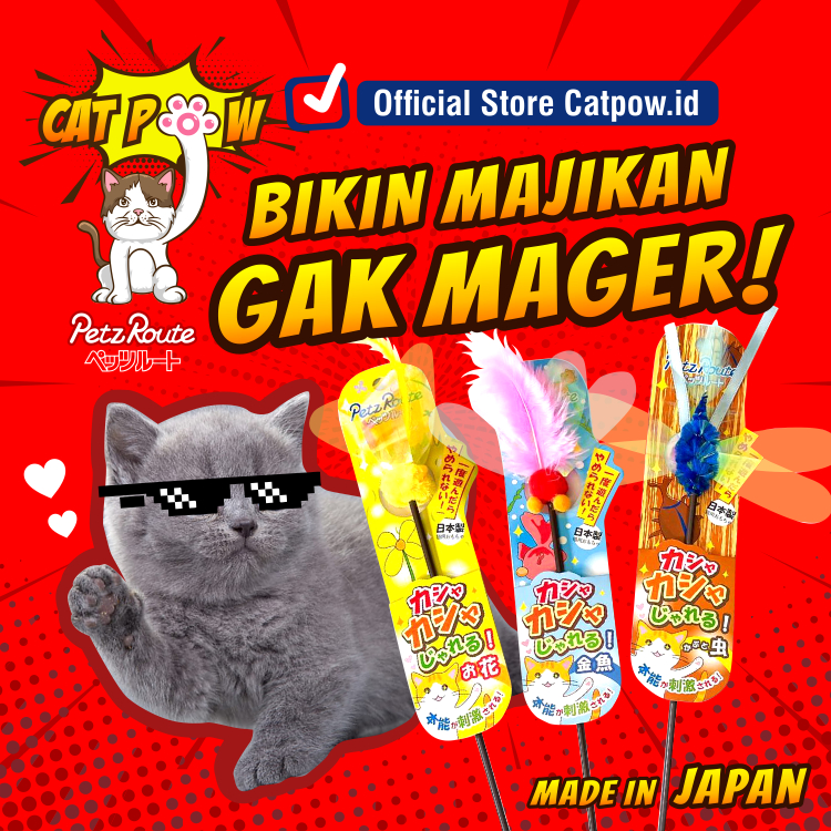Jual Catpow Petz Route Mainan Kucing Capung Made In Japan Tongkat Bulu ...