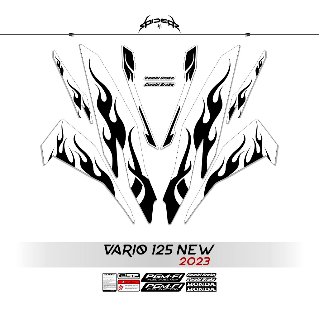 Jual STRIPING HONDA VARIO 125 NEW / 5 / API TRIBAL FIRE / HOTWHELLS ...