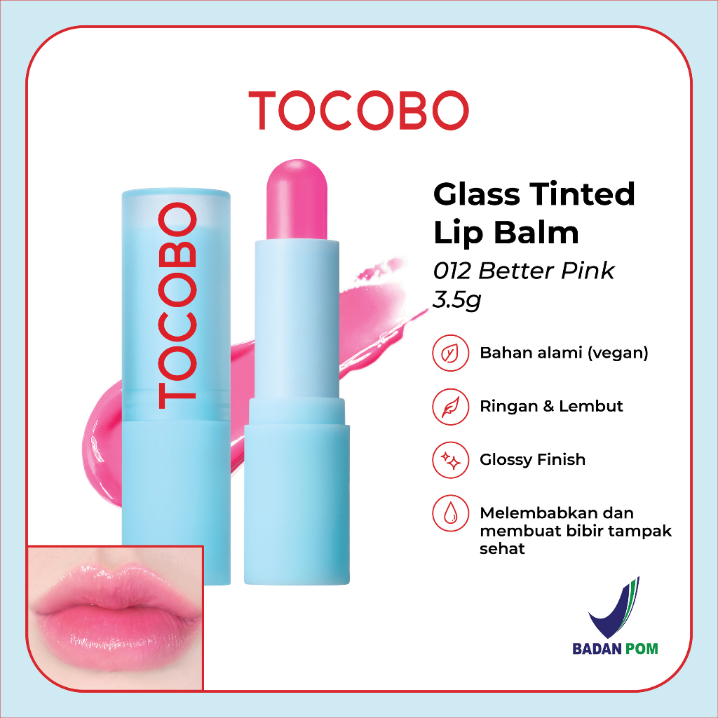 Jual TOCOBO Glass Tinted Lip Balm 012 Better Pink (Glossy) | Shopee ...