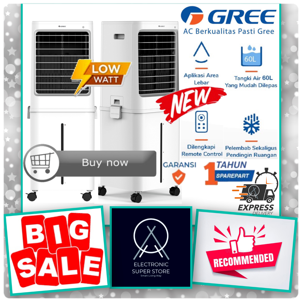 Jual GREE AIR COOLER 60L GCA-ACOOL60 ACOOL 60 SMART LED TOUCH SCREEN ...