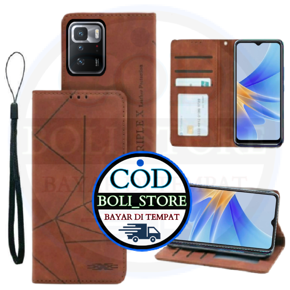 Jual CASE HP POCO X3 GT MOTIF CASE KULIT - CASING DOMPET-FLIP COVER ...