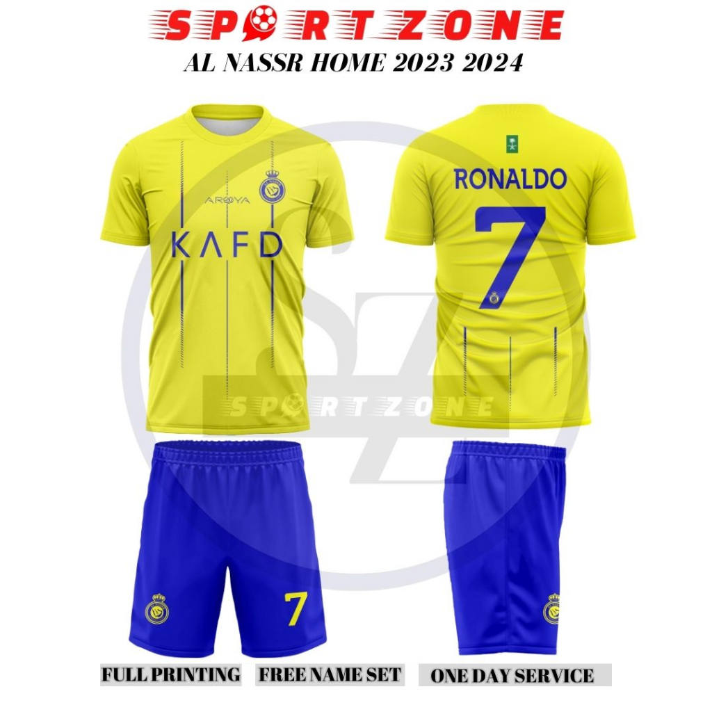 Jual Jersey Baju Bola Al Nassr Home 2023 2024 Premium Shopee Indonesia