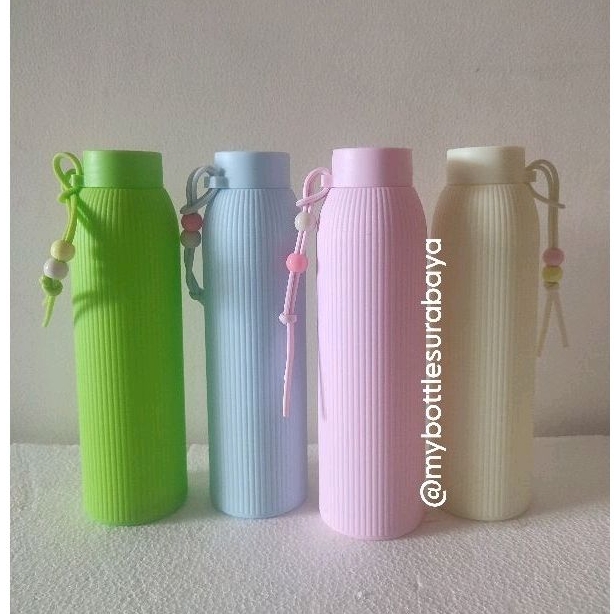 Jual botol macaron tanpa box (minimal 80pcs) tumbler macaron kaca ...