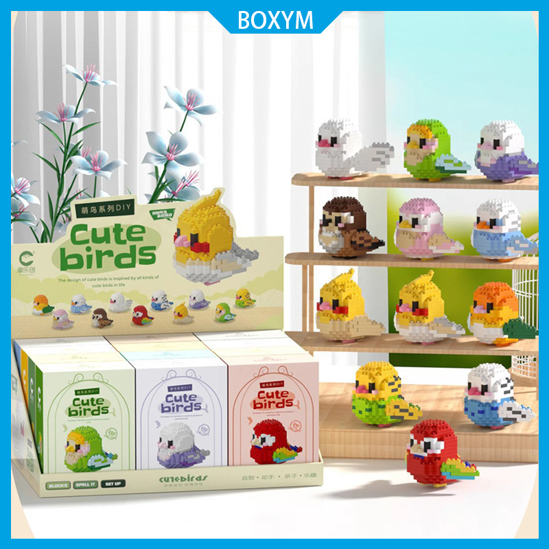 Jual Mainan Balok Susun Kartun Bird Burung DIY Bricks Mini Mainan Block ...
