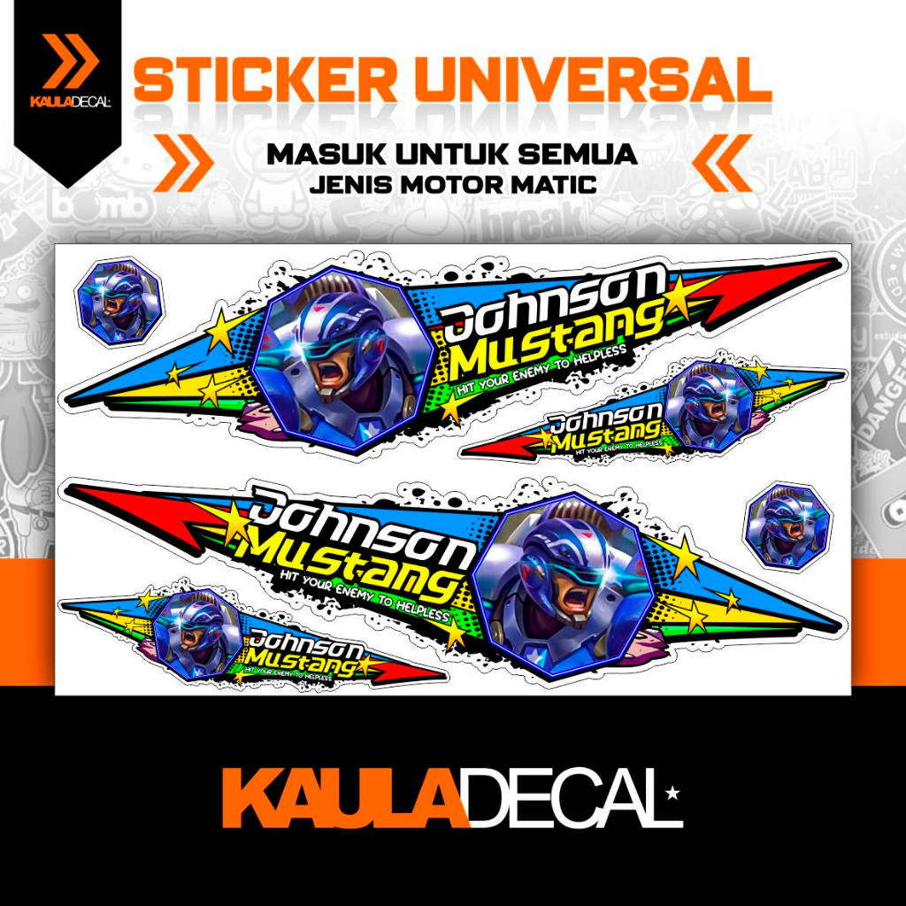 Jual STIKER STRIPING MOTOR ALL MATIC MOTIF 211 / UNIVERSAL MATIC ...
