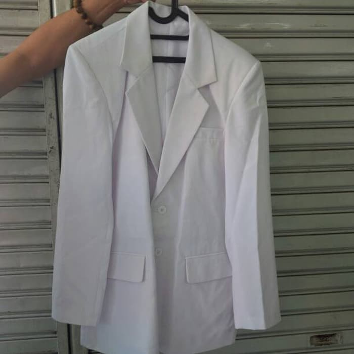Jual Jas dokter pria / Sneli pria/ Snelly pria / Jas putih LENGAN ...