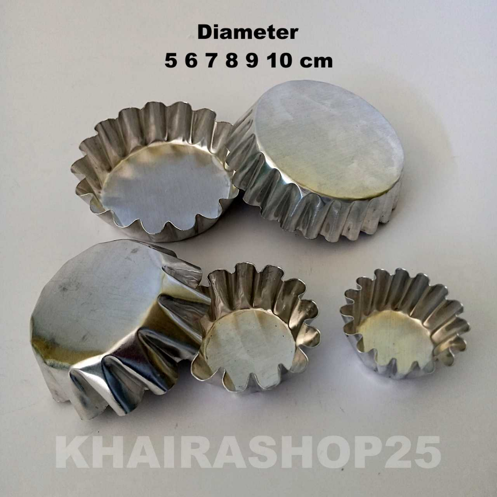 Jual Cetakan pie susu mini diameter 5 6 7 8 9 10 cm Cetakan pai susu ...