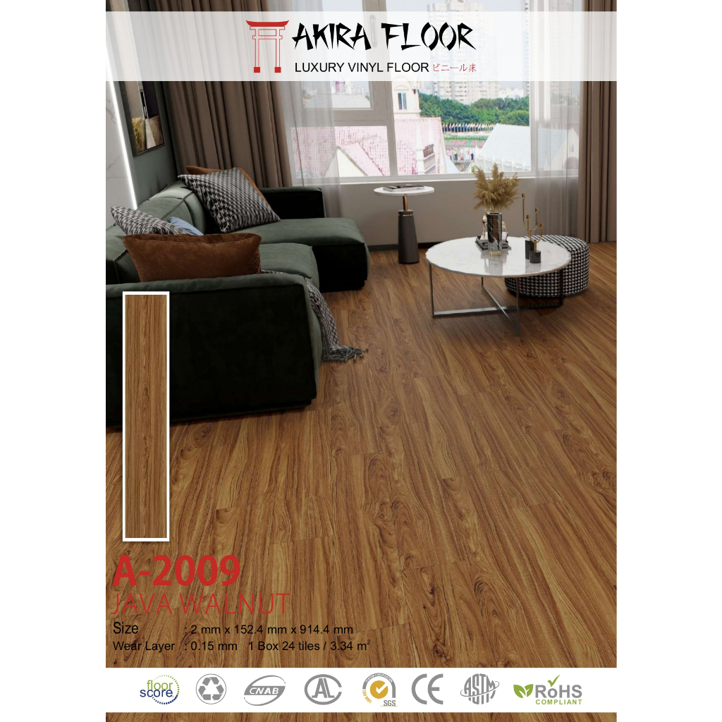 Jual Akira Vinyl Flooring | Lantai Vinyl | Lantai Kayu PVC | 1 Box isi 24psc | Shopee Indonesia