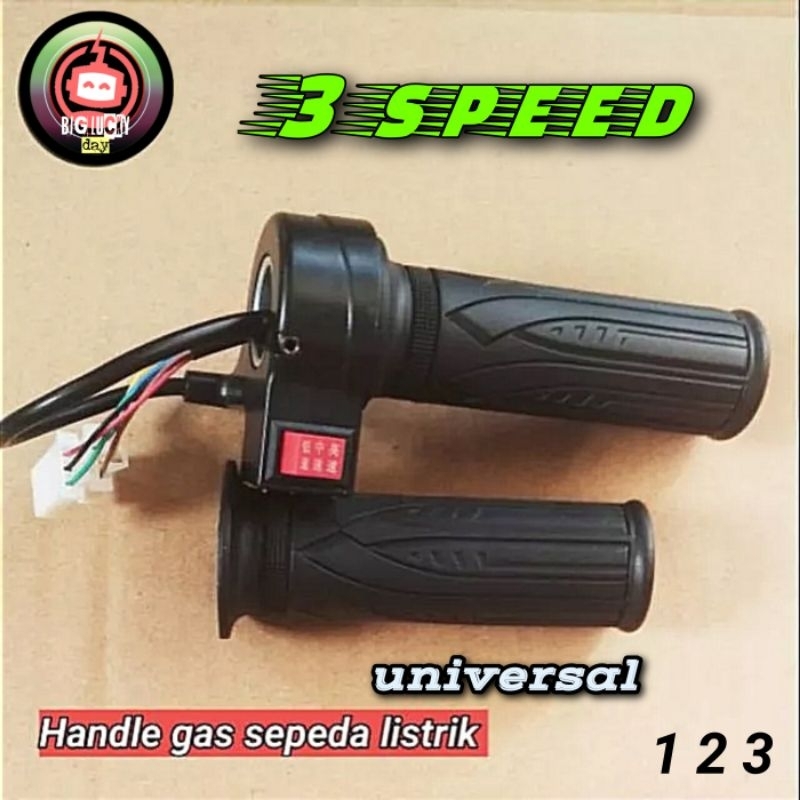 Jual HANDLE GAS 3 KECEPATAN SEPEDA LISTRIK UNIVERSAL SAKLAR TOMBOL 3 ...