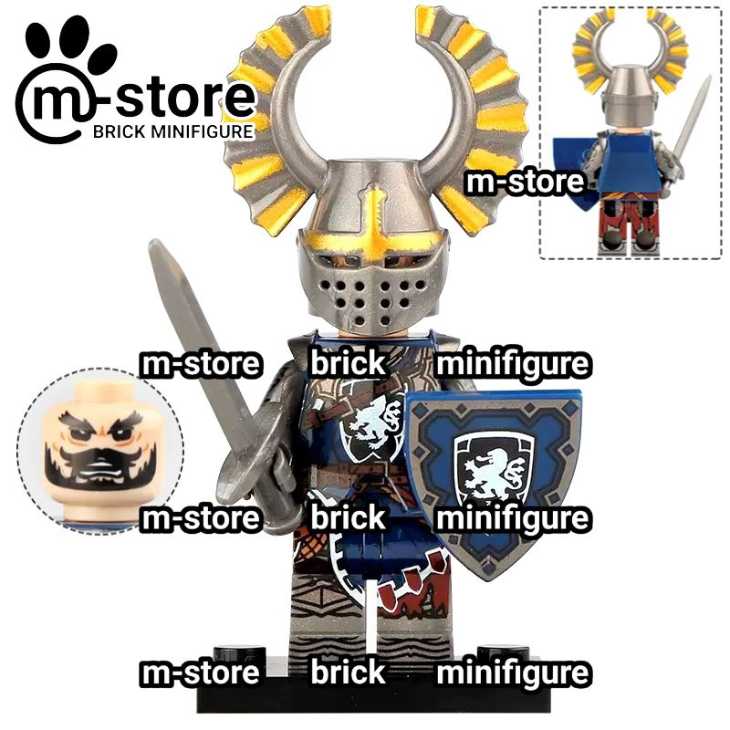 Jual brick mediaeval lion heart knight mini toy figure | Shopee Indonesia