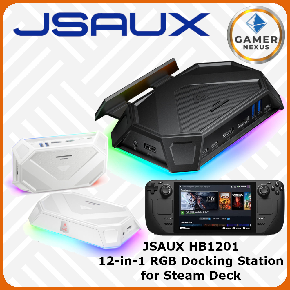Jual JSAUX HB1201 12-in-1 RGB Docking Station for Steam Deck Dock HUB | Shopee Indonesia