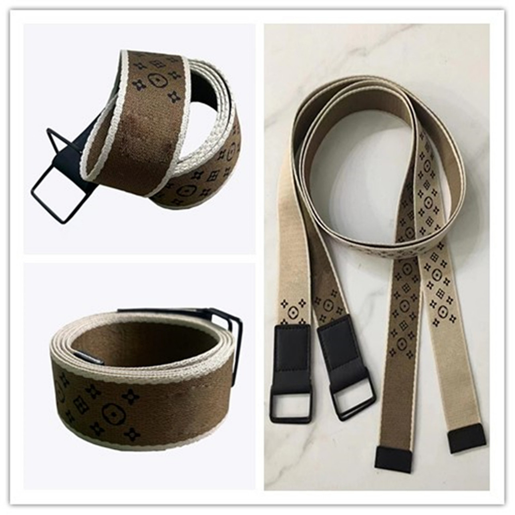 Jual Ikat pinggang kanvas dengan gesper logam ganda, sabuk jeans ...