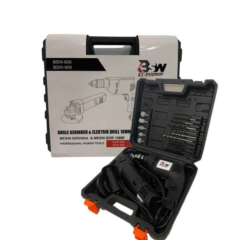 Jual 1 SET KOPER Mesin Bor listrik 10mm + Gerinda 4Inch Electric Drill ...