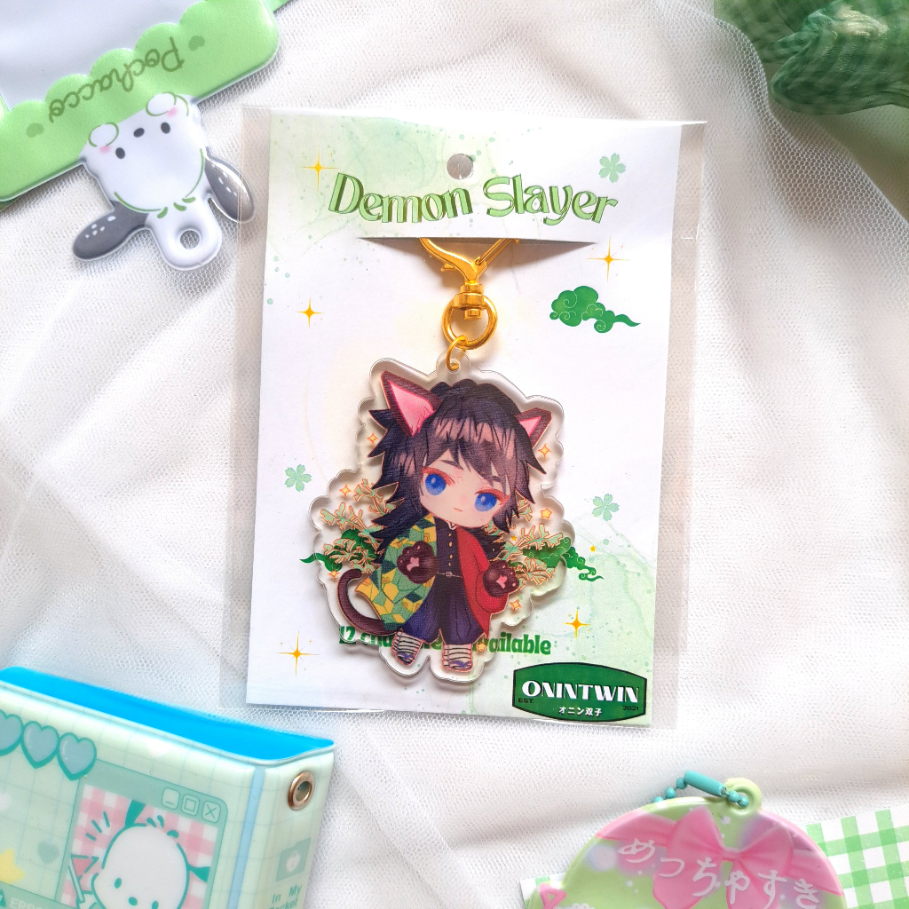 Jual Demon slayer x youkai edition keychain by Onintwin / KNY / kimetsu ...