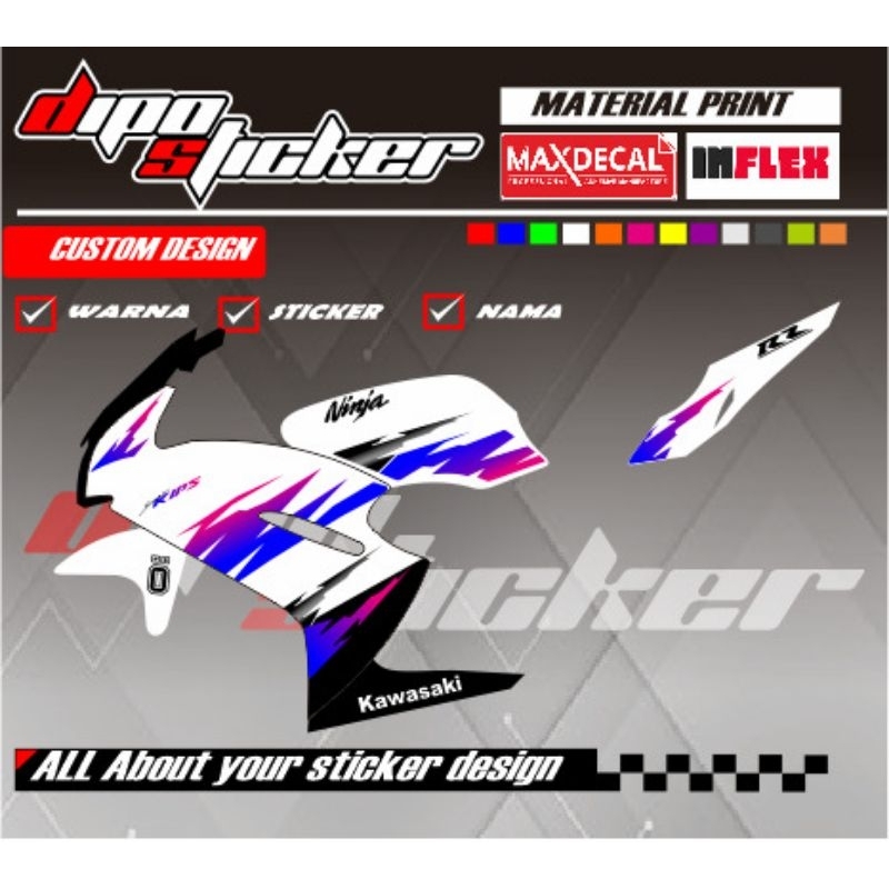 Jual sticker striping ninja rr new variasi transparan maxdecall bisa ...