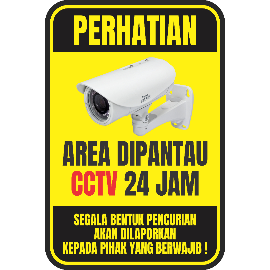 Jual STIKER CCTV/ STIKER PENGAMAN/ STIKER CCTV KANTOR | Shopee Indonesia