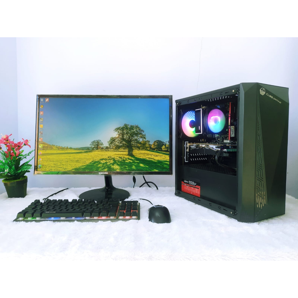 Jual Set PC Gaming Ryzen 3 RX 580 8GB LED Samsung 24" FullHD NVMe ...