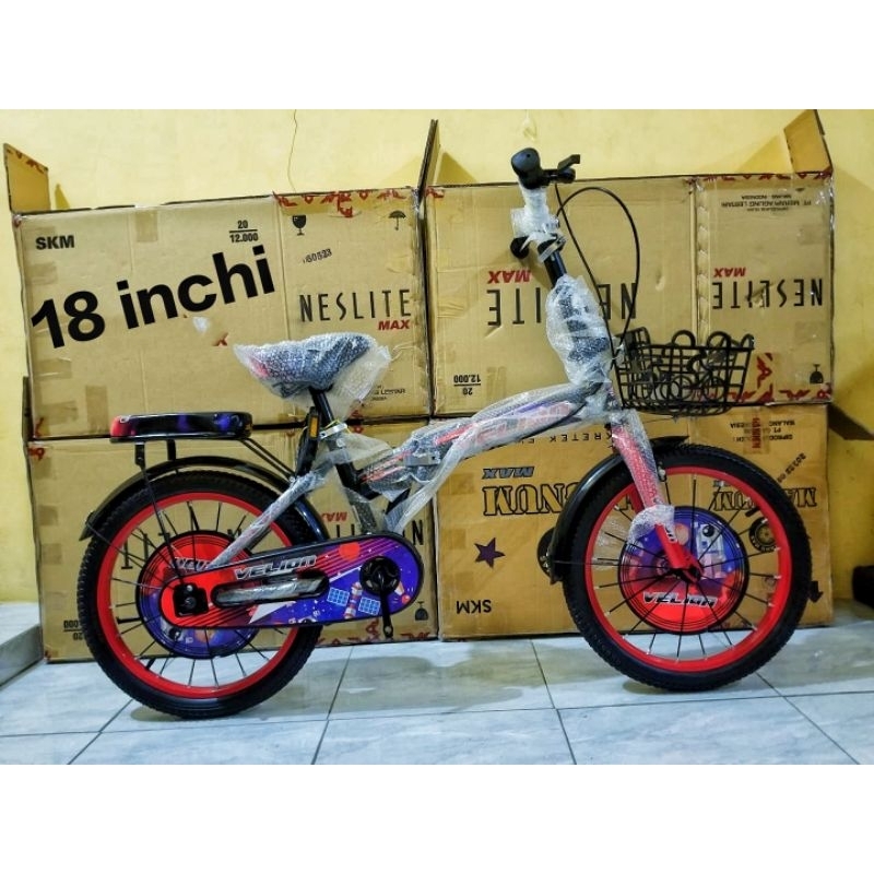 Jual Sepeda anak lipat ukuran 16/18 inchi murah velion | Shopee Indonesia