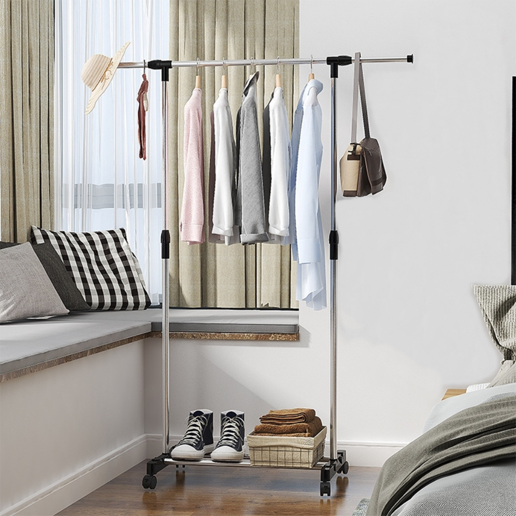 Jual Stand hanger single rak Serbaguna dengan 4 roda M688 | Shopee ...