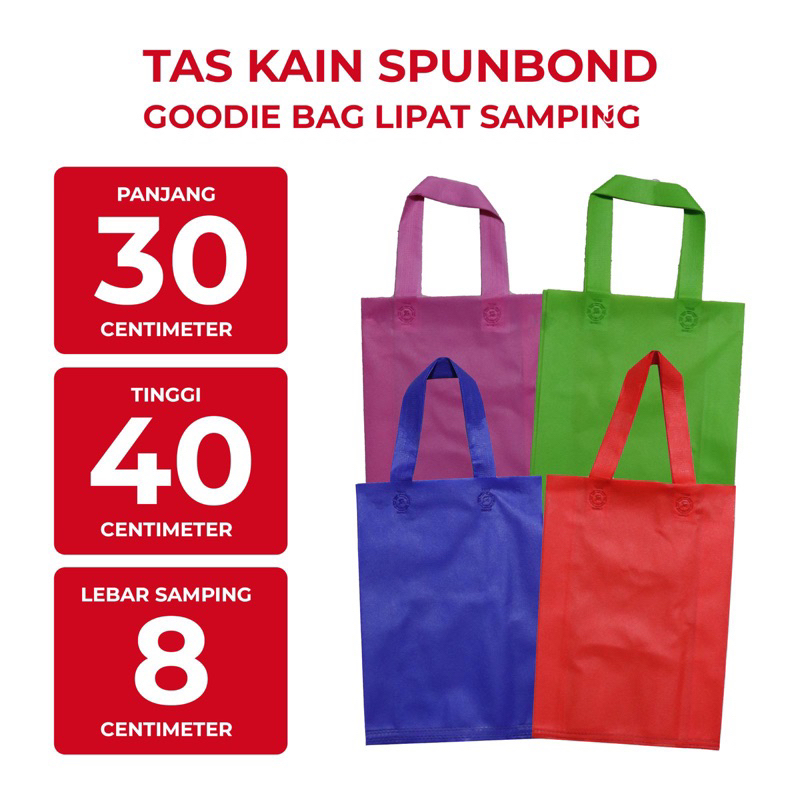 Jual (Harga 1 PCS) Tas Spunbond tali 30x40 60gsm / Tas press tali 30x40 ...