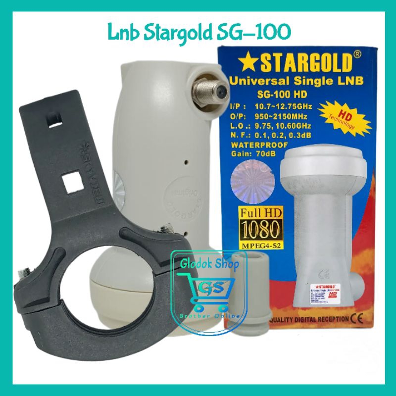 Jual LNB STARGOLD SG-100 LNB KUBAND SINGLE OUTPUT LNB KU BAND 1 OUTPUT ...