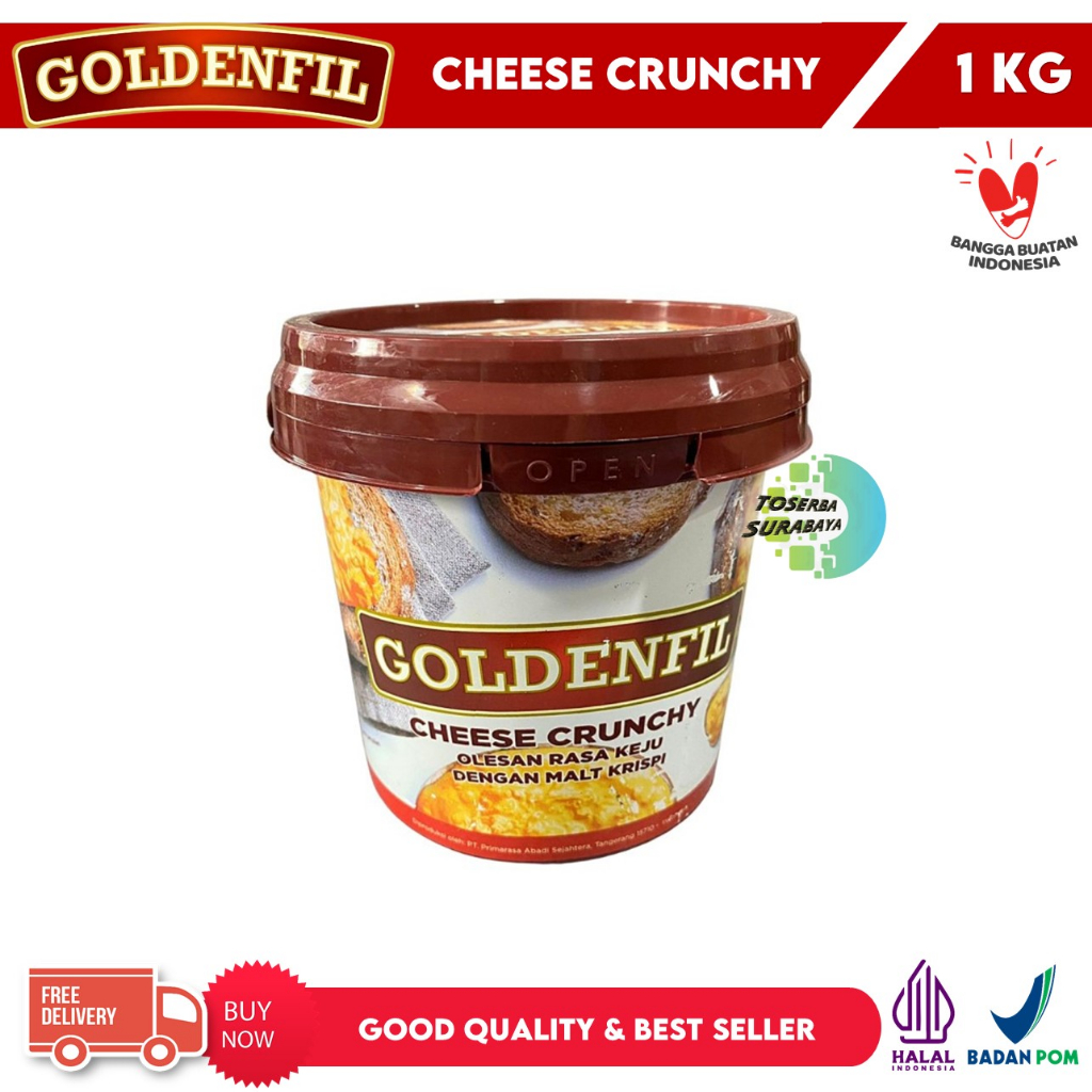 Jual Selai GOLDENFIL CHEESE CRUNCHY 1Kg (Kemasan Pail/Ember) Selai Keju ...