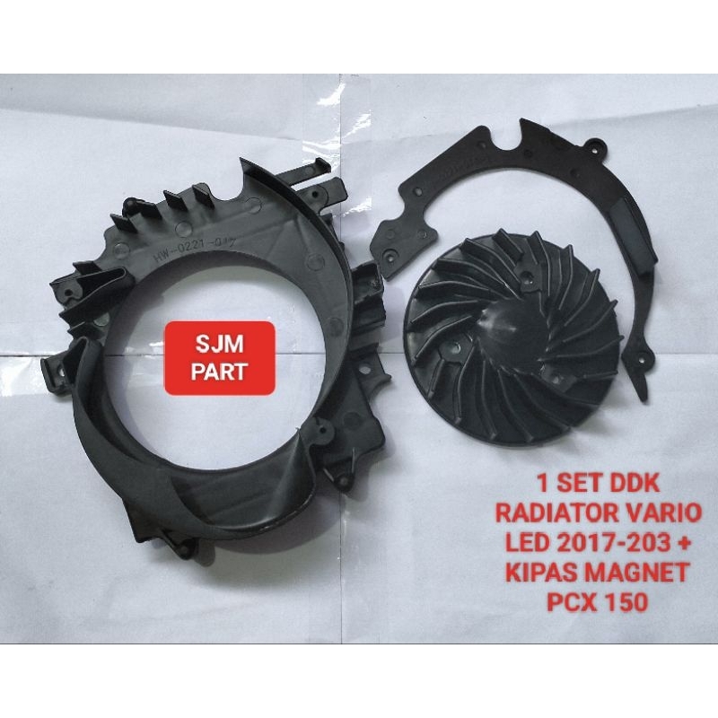 Jual DUDUKAN RADIATOR + KIPAS MAGNET PCX VARIO 125 150 NEW FI ESP 1 SET ...