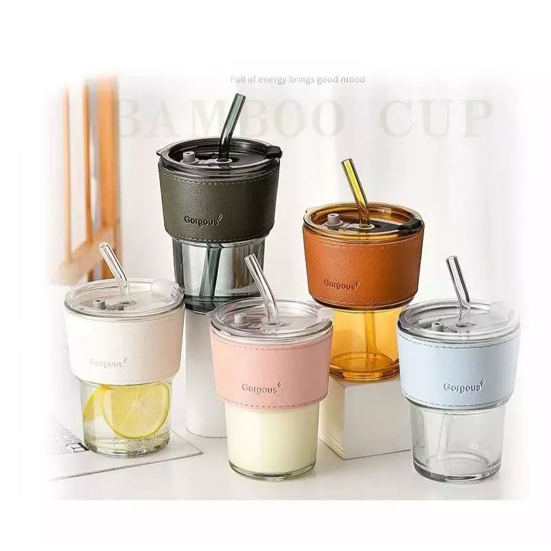 Jual BOTOL GELAS KACA AESTHETIC Free Box Gelas / Botol Gelas Kaca ...