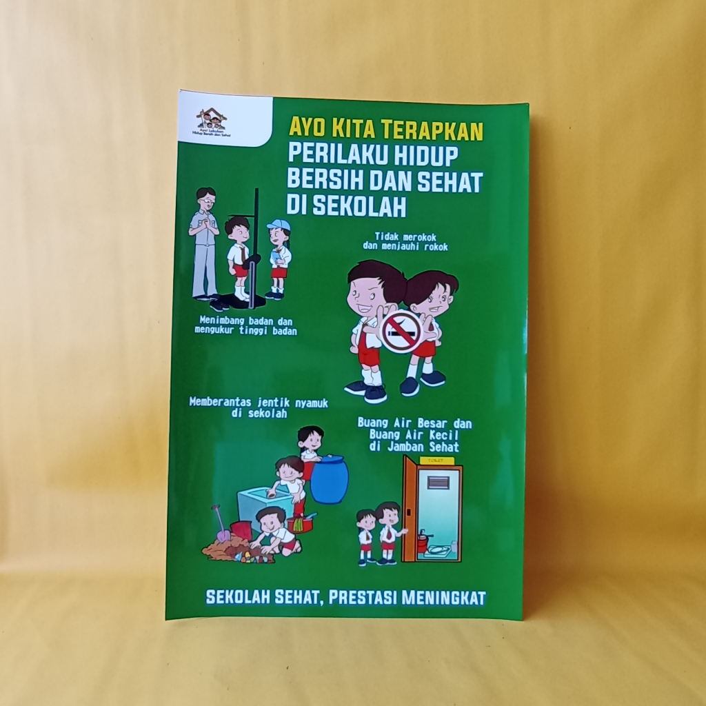 Jual Poster Sekolah | Poster Ayo Terapkan PHBS di Sekolah | Poster PHBS ...