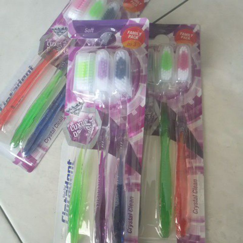 Jual sikat gigi ciptadent crystal clean lebih hemat isi 3pcs | Shopee ...