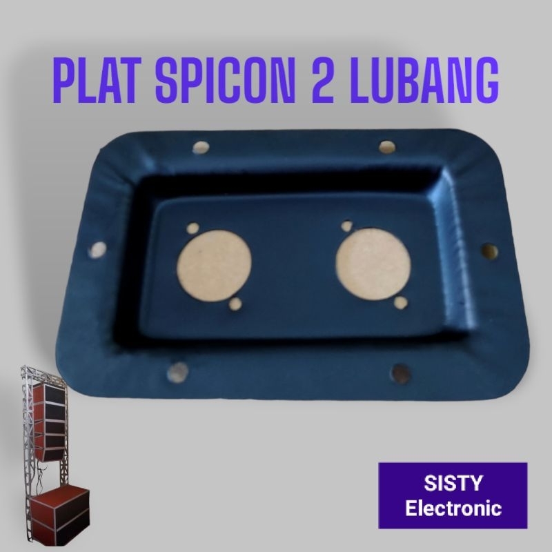 Jual Plat Soket Spicon 2 Lubang Hitam Dop | Shopee Indonesia