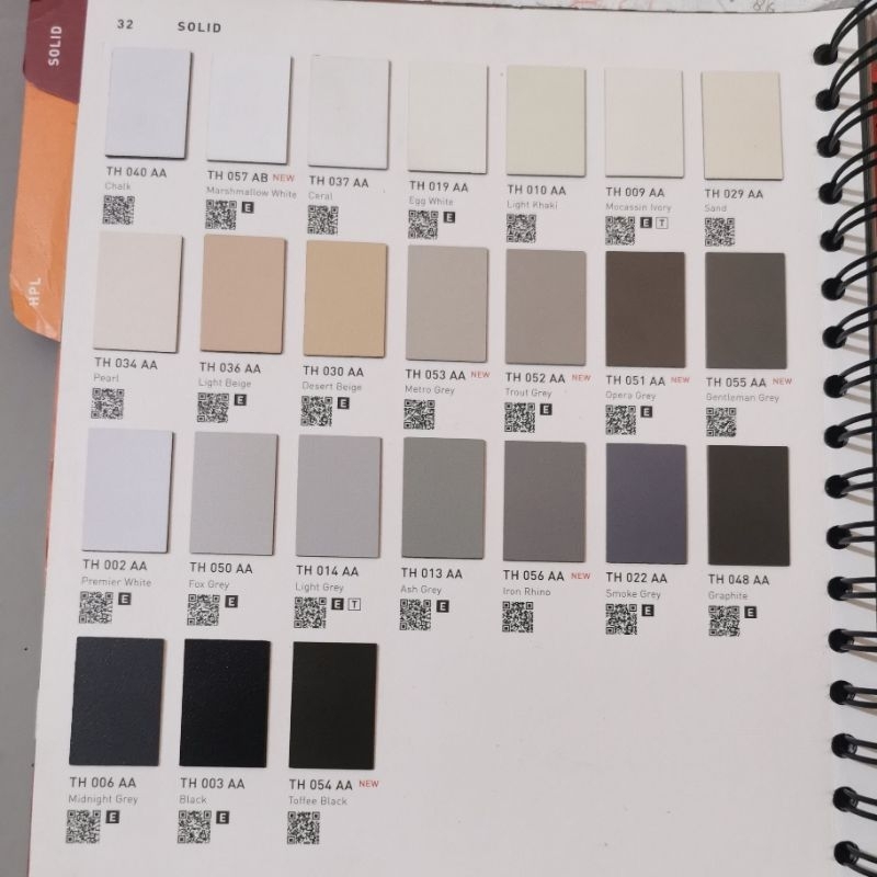 Jual HPL TACO motif solid polos doff texture tipe AA AB DB hpl warna ...