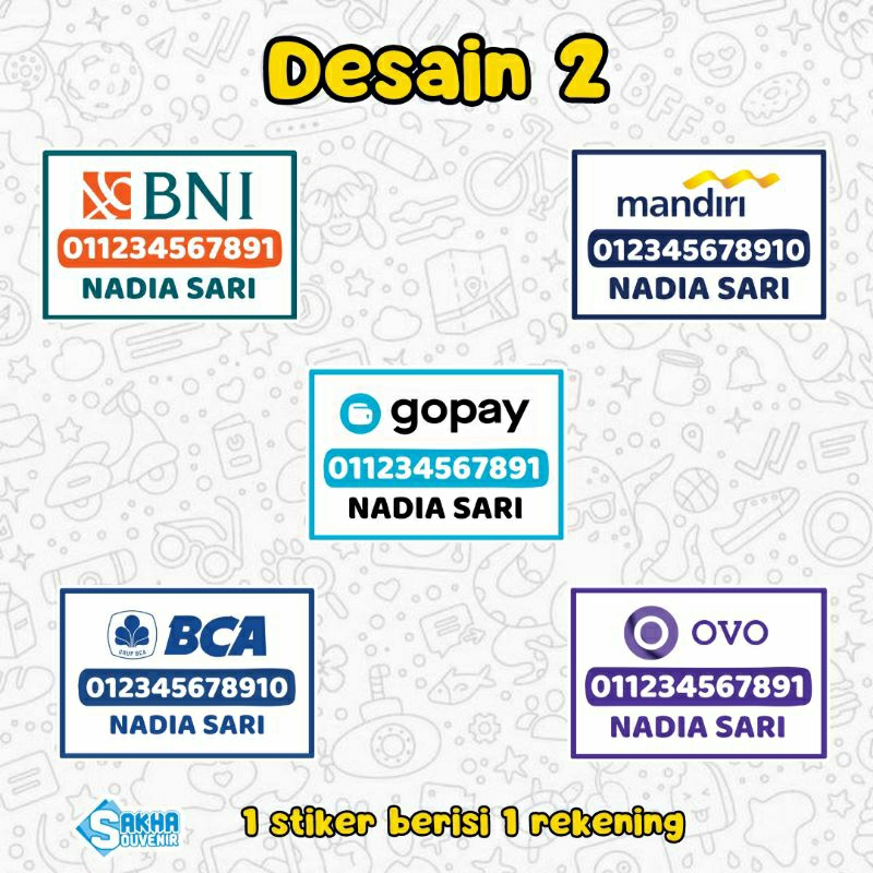 Jual Stiker Whatsapp Rekening Bank dan E-wallet | Shopee Indonesia