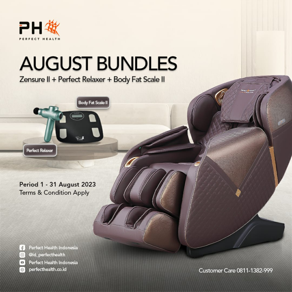 Jual AUGUST BUNDLES | Kursi Pijat | Zensure II + Perfect Relaxer + Body ...