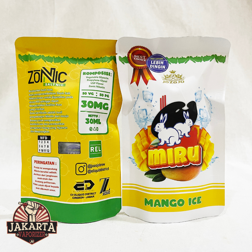 Jual [SALT] MIRU MANGO ICE SALTNIC 30ML 30MG BY JOZOJO BREWERY | Shopee ...