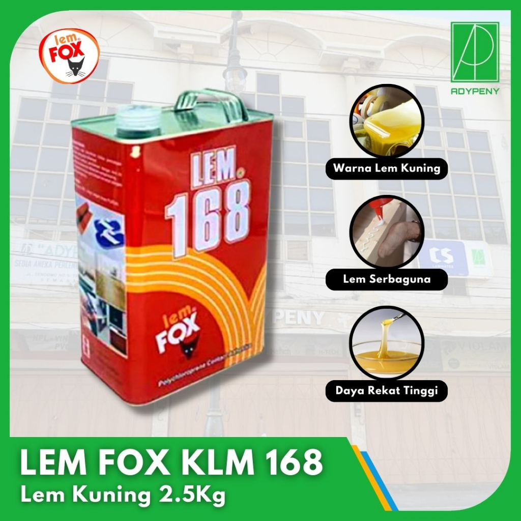 Jual Lem Kuning Fox KLM 168 2,5Kg Lem Kayu HPL Serbaguna | Shopee Indonesia