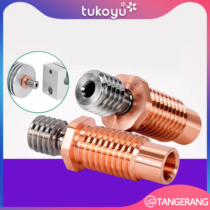 Jual Titanium Alloy Tembaga Merah Bimetal Tenggorokan Untuk E3D V6 3D ...