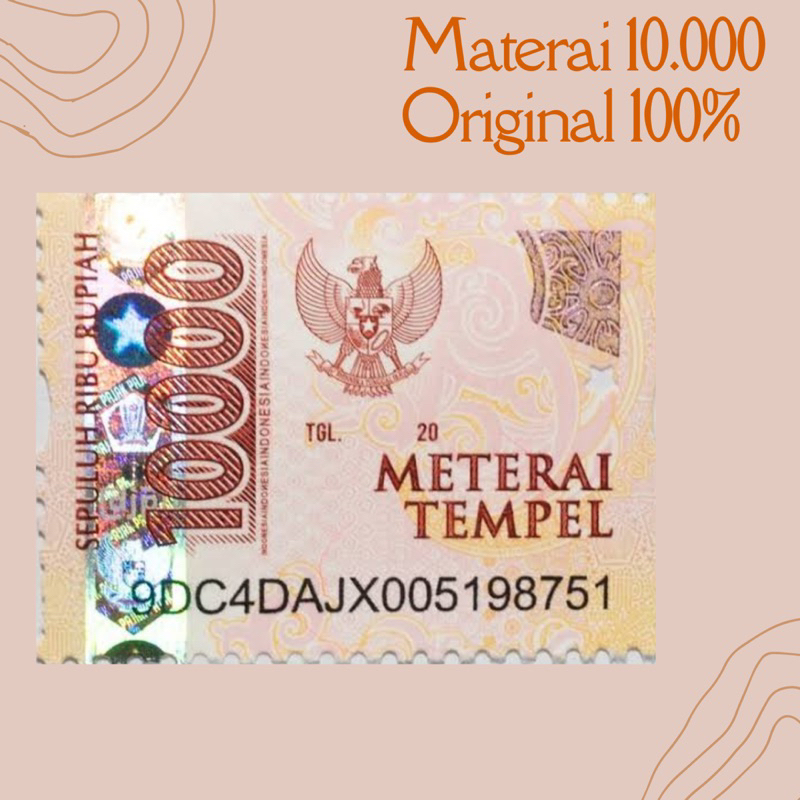 Jual Materai meterai 10000 asli original | Shopee Indonesia